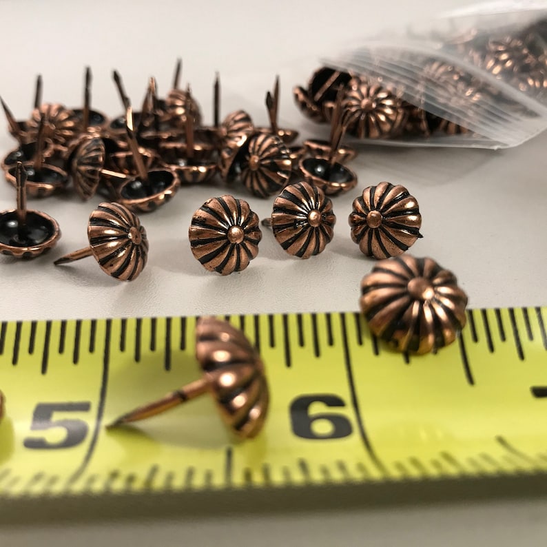 Qty: 150 Old Copper Daisy Rolled Decorative Nails Steel - Etsy