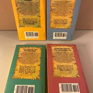 1986 LOTR Paperback Book Box Set, J. R. R. Tolkien the Hobbit and the ...