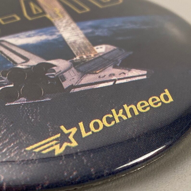 1980s NASA Mission STS-41D Lockheed Pinback Button Vintage | Etsy