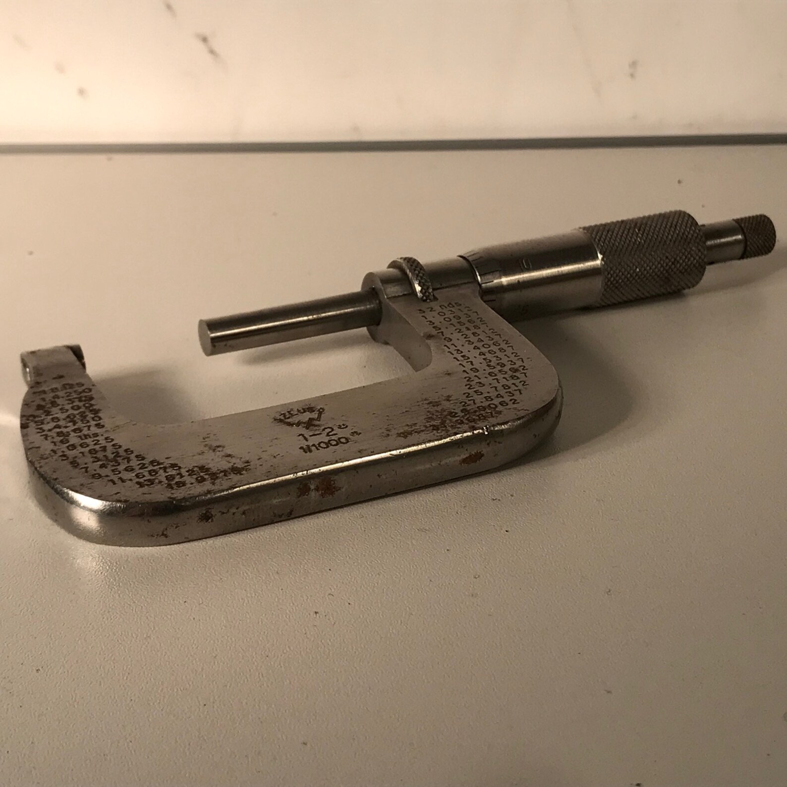 German Zeus Micrometer in Hard Box Case, 1 - 2 Inch, 1/10,000ths, Made ...