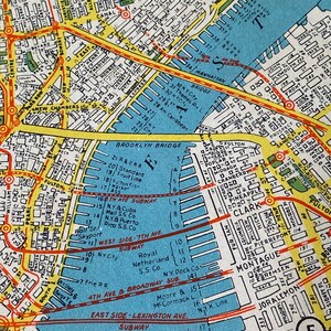 1945 New York City Map, Manhattan Map, Central Park Map, Authentic NYC ...