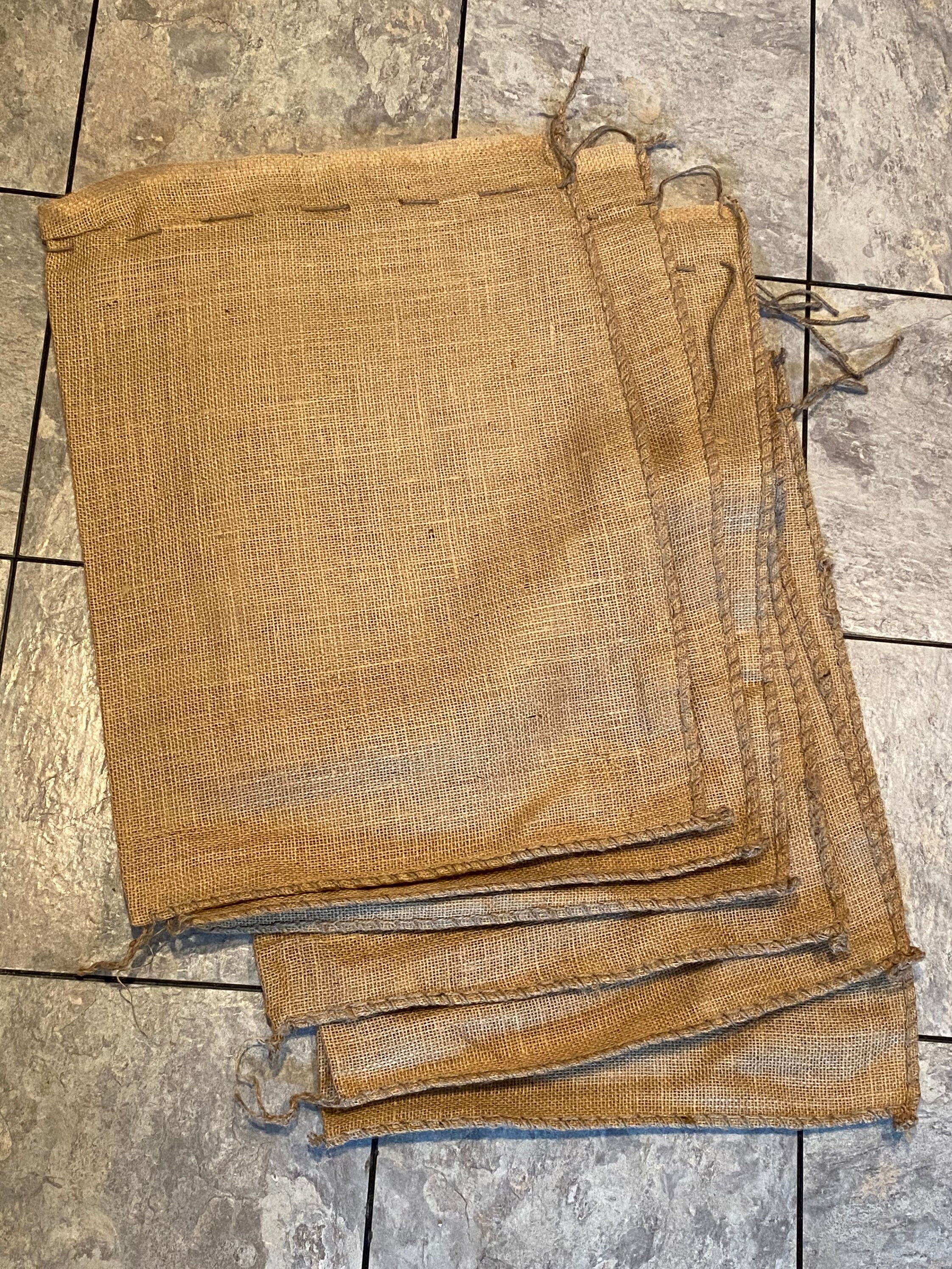 6 Pack 18 X 24 Burlap Bags With Drawstring Closure, Extra Large Sized ...