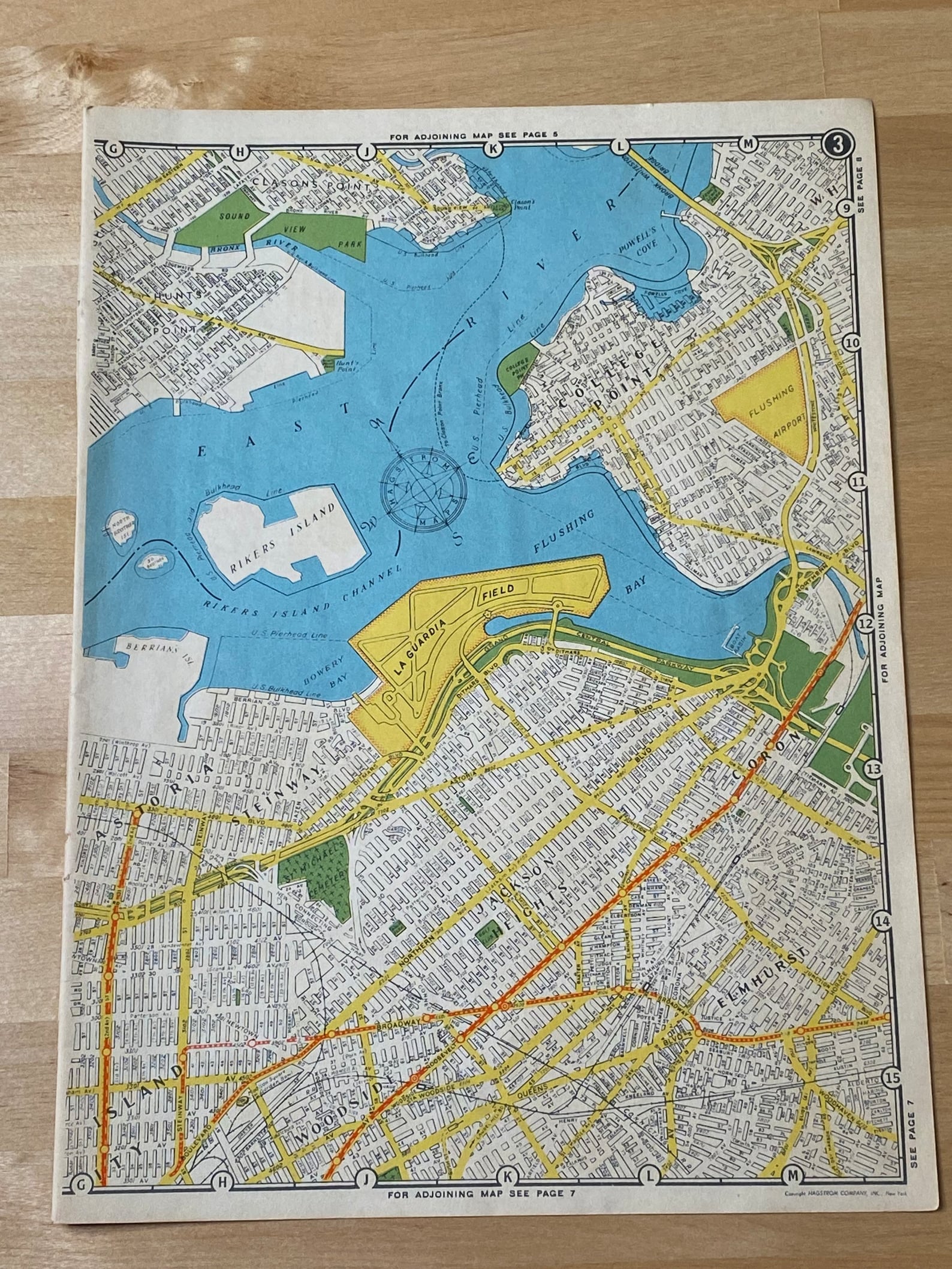 1945 New York City Map, Bronx Map, Queens Map, Woodlawn, Fordham ...