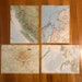 1980s, 9" X 12", 16 Pack Old Maps Paper, Two-sided, Vintage ...