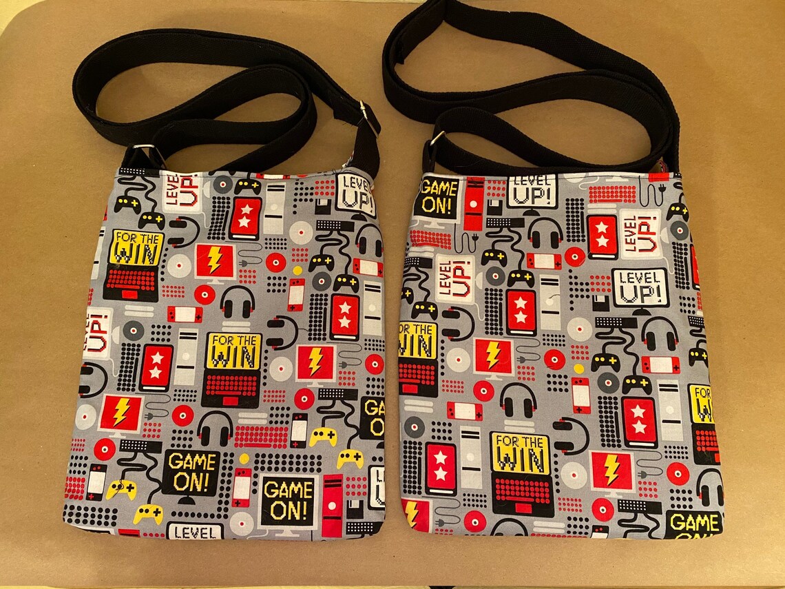 Crossbody Hipster Bag, Gamer Video Games Throwback, Game on Level up ...