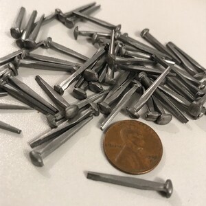 Qty (60) 1" Brad Steel Cut Nails, 1 Inch Nails Set of Sixty, 2D Steel ...