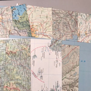 1980s, 9" X 12", 16 Pack Old Maps Paper, Two-sided, Vintage ...