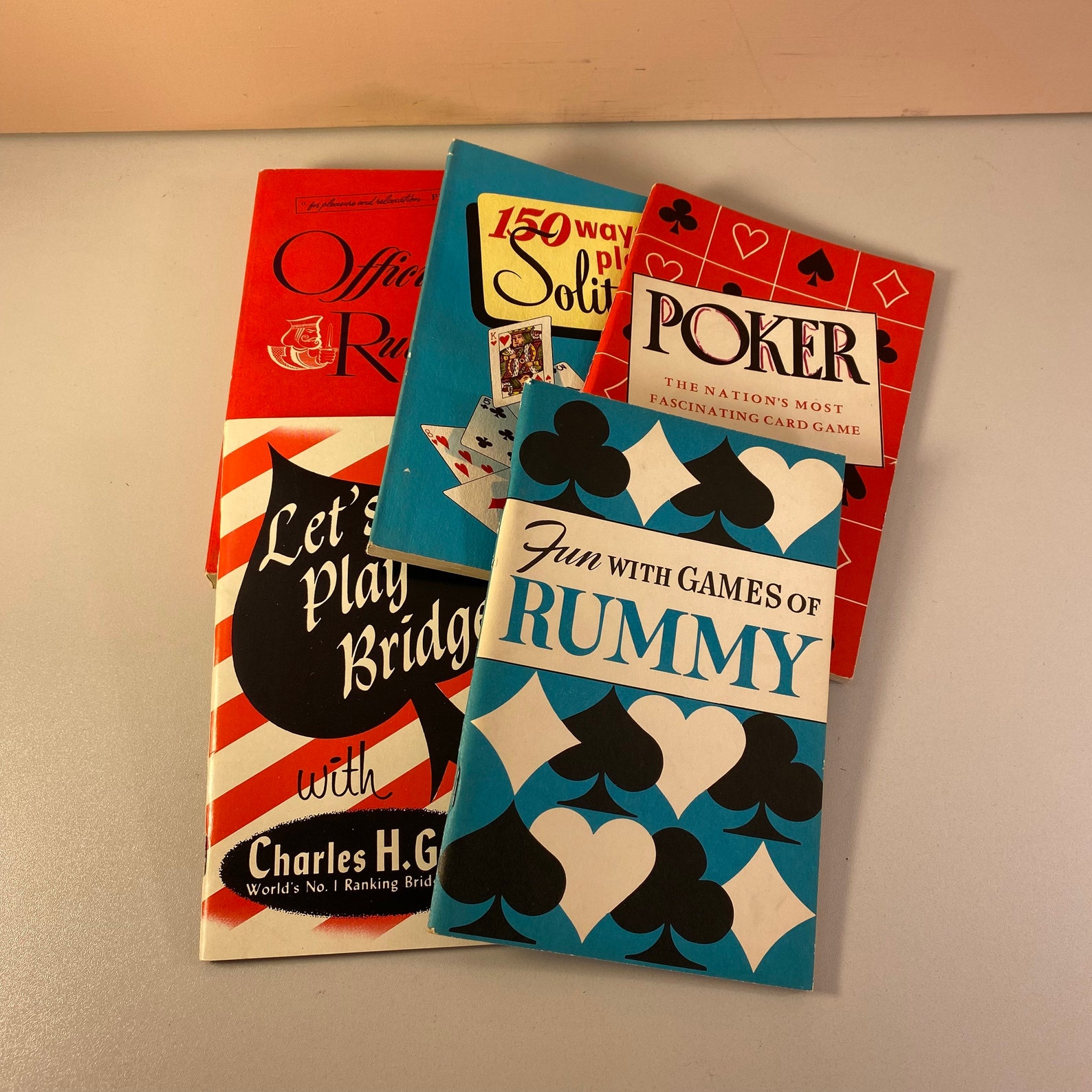 1950s Playing Cards Books Boxed Set How to Play Cards - Etsy