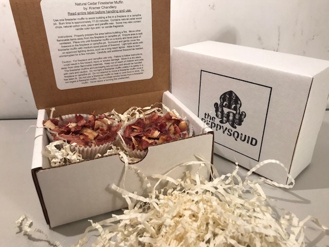 Cedar Fire Starter Muffin 2 pack Emergency Supplies Fire | Etsy