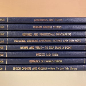 1965 Complete Speaker's and Toastmaster's Library Hardback Books Box ...