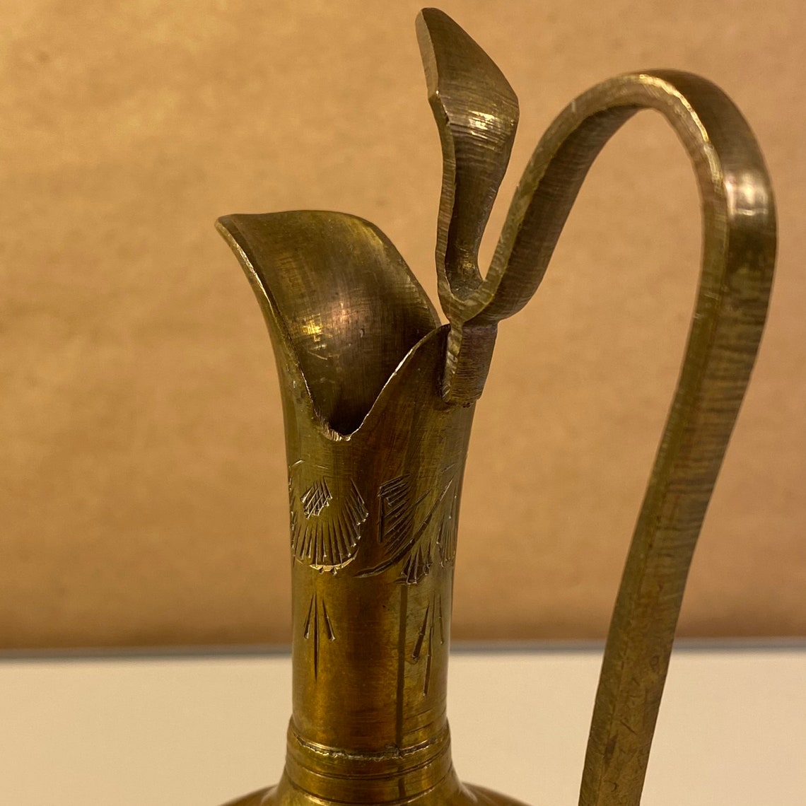 Miniature Brass Pitcher Unique Etched India Brass Solid - Etsy
