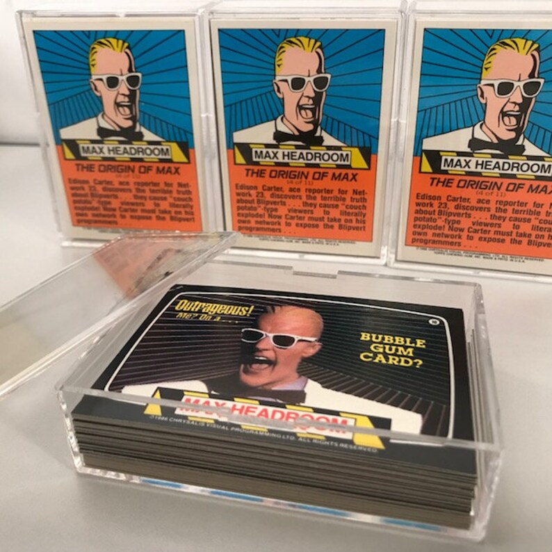 1980s Trading Cards Set Max Headroom Collectible New Plastic | Etsy