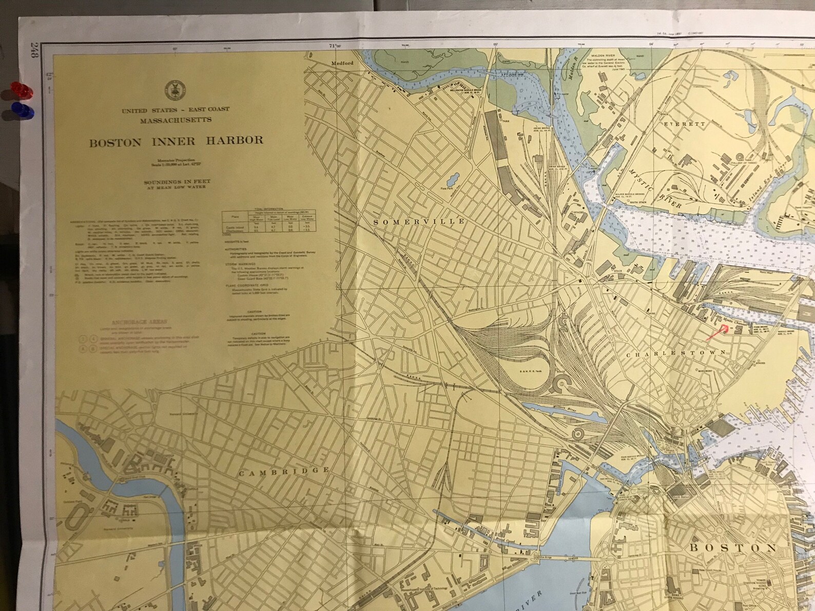 Boston Inner Harbor Massachusetts Navigational Chart - Etsy
