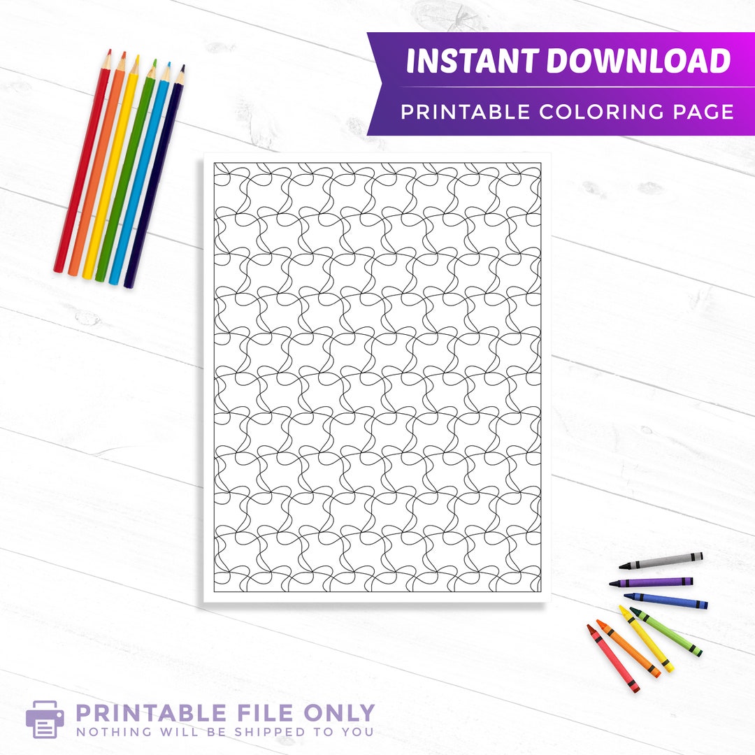 Abstract Coloring Printable, Instant Digital Download, Adult Stress ...