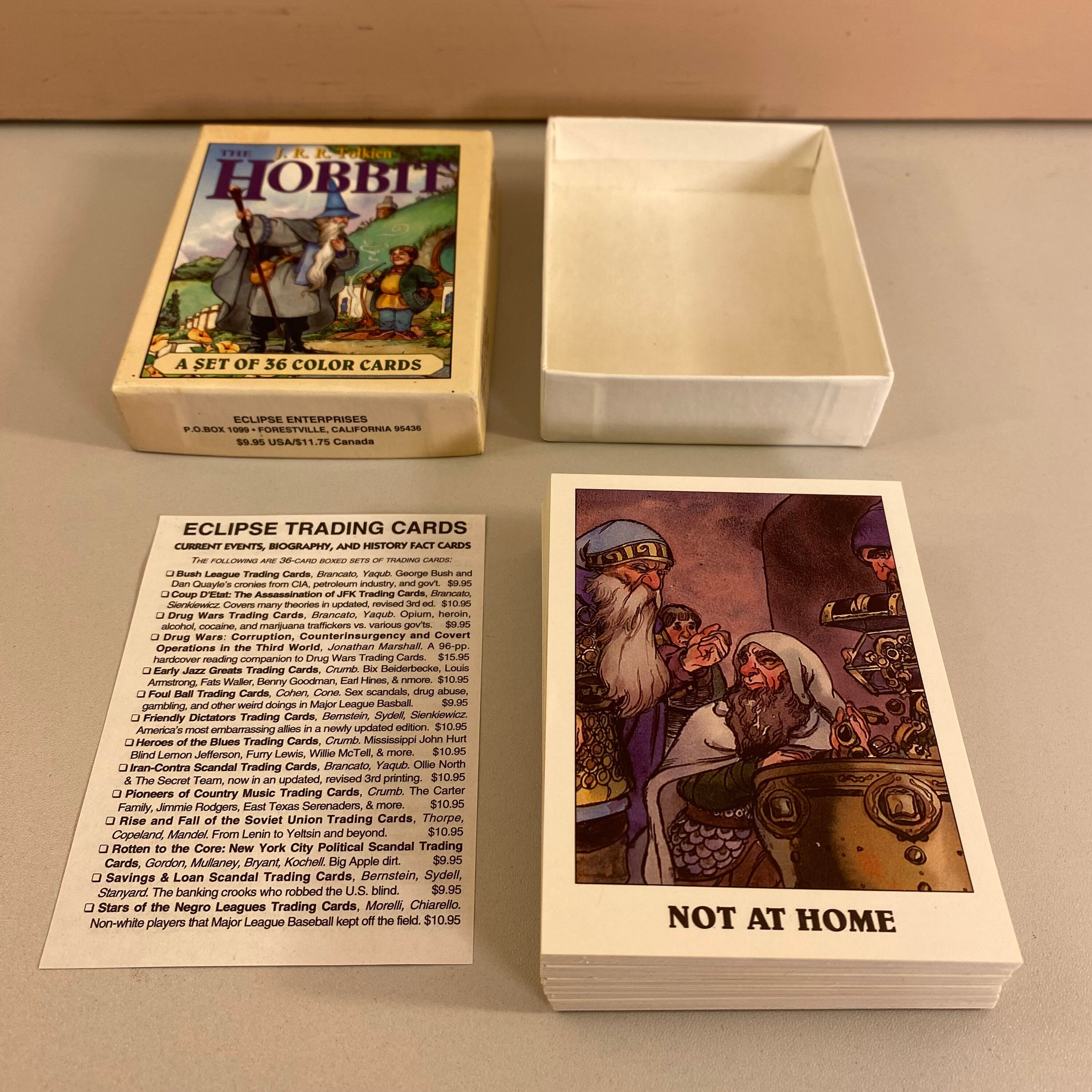 1992 J.R.R. Tolkien the Hobbit Set of 36 Color Cards, Movie ...