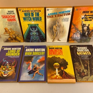 1972 Andre Norton Paperback Book Box Set, Ace Books Box Set, 8-book Boxed Set, Galactic Derelict ...