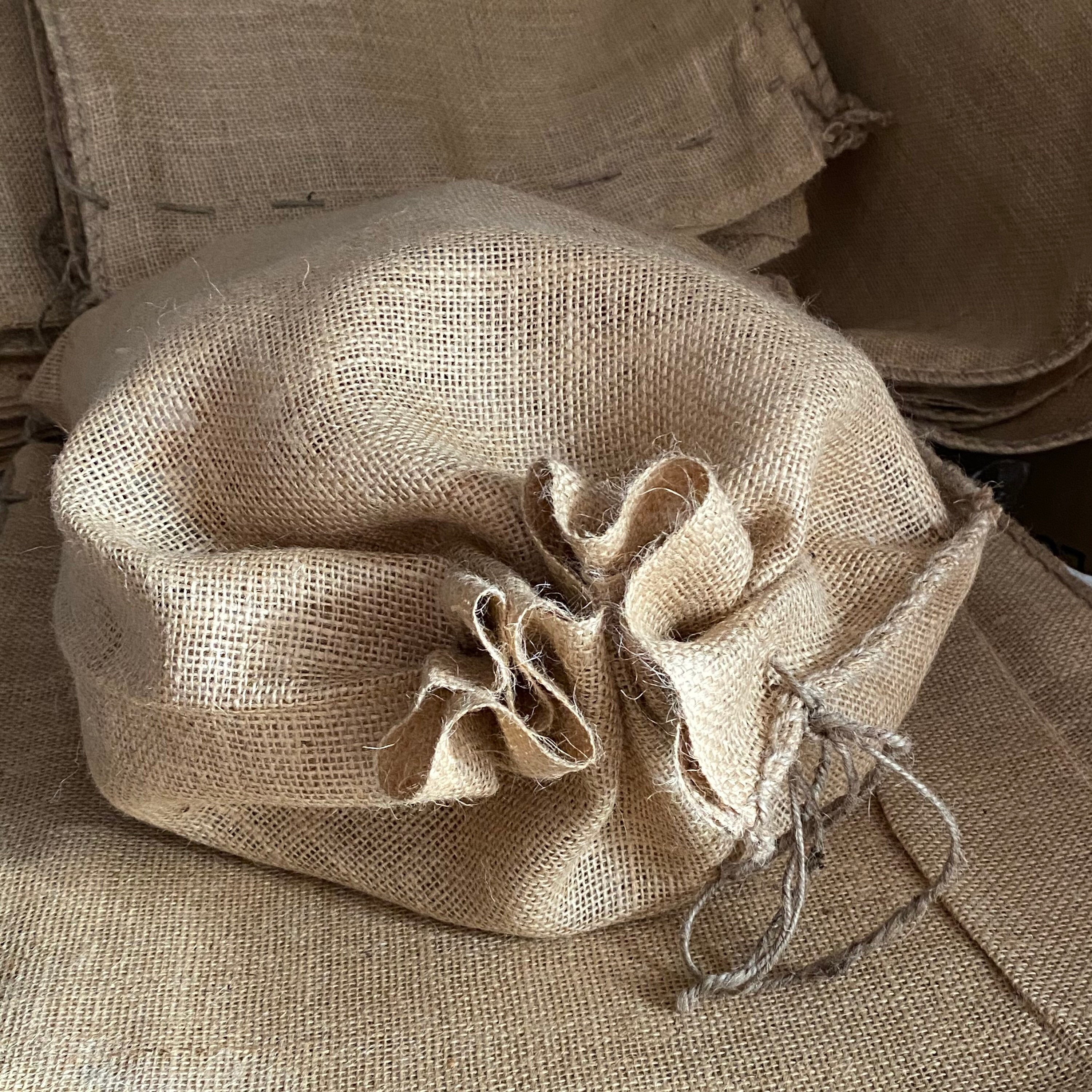 6 Pack 18 X 24 Burlap Bags With Drawstring Closure, Extra Large Sized ...
