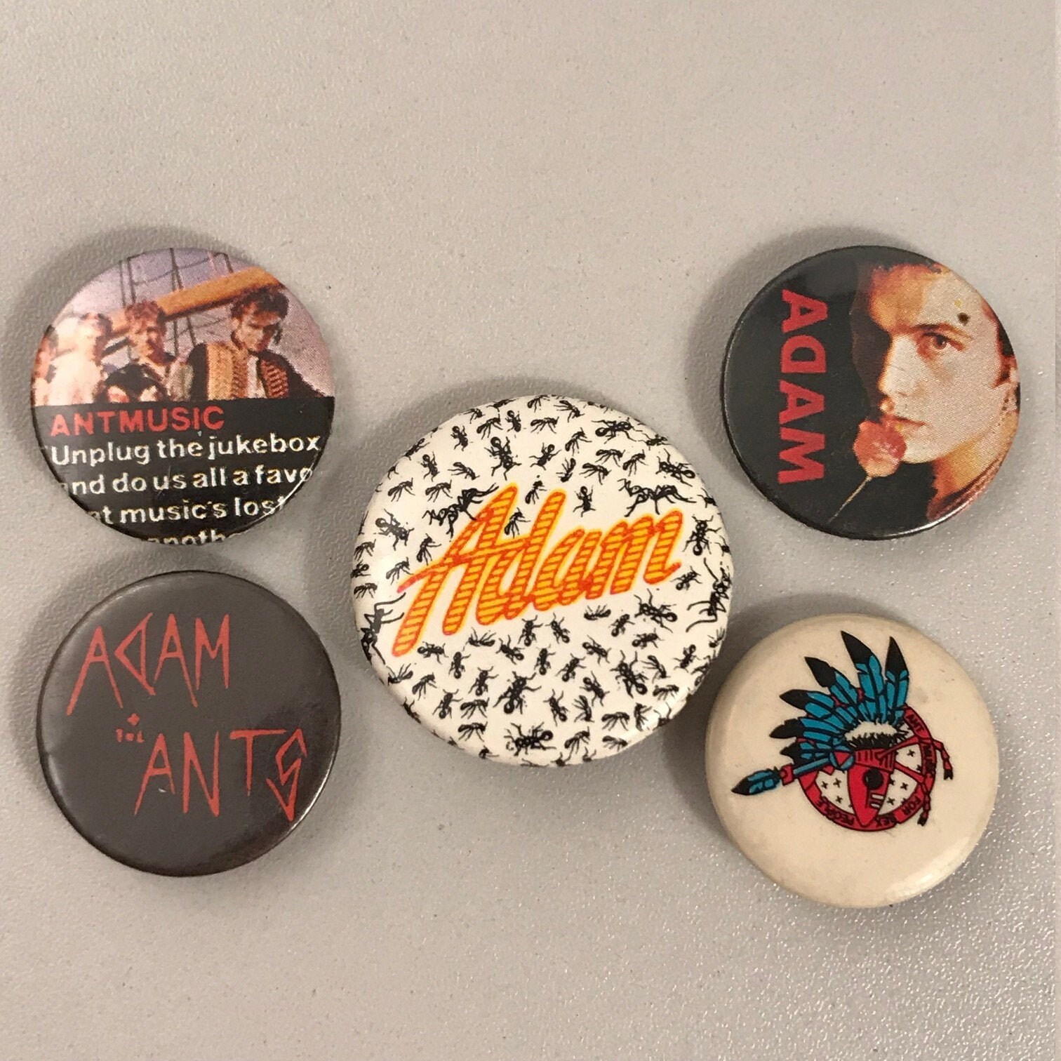 5 Adam Ant Pinback Buttons 1980s Pins Pop First Wave Radio | Etsy