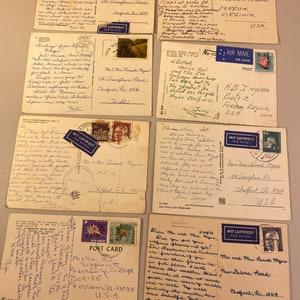20 Old Misc Foreign Postcards, Old Souvenir Post Cards, 1930s - 1970s ...