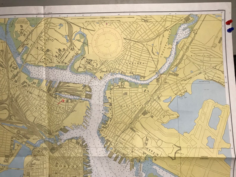 Boston Inner Harbor Massachusetts Navigational Chart - Etsy