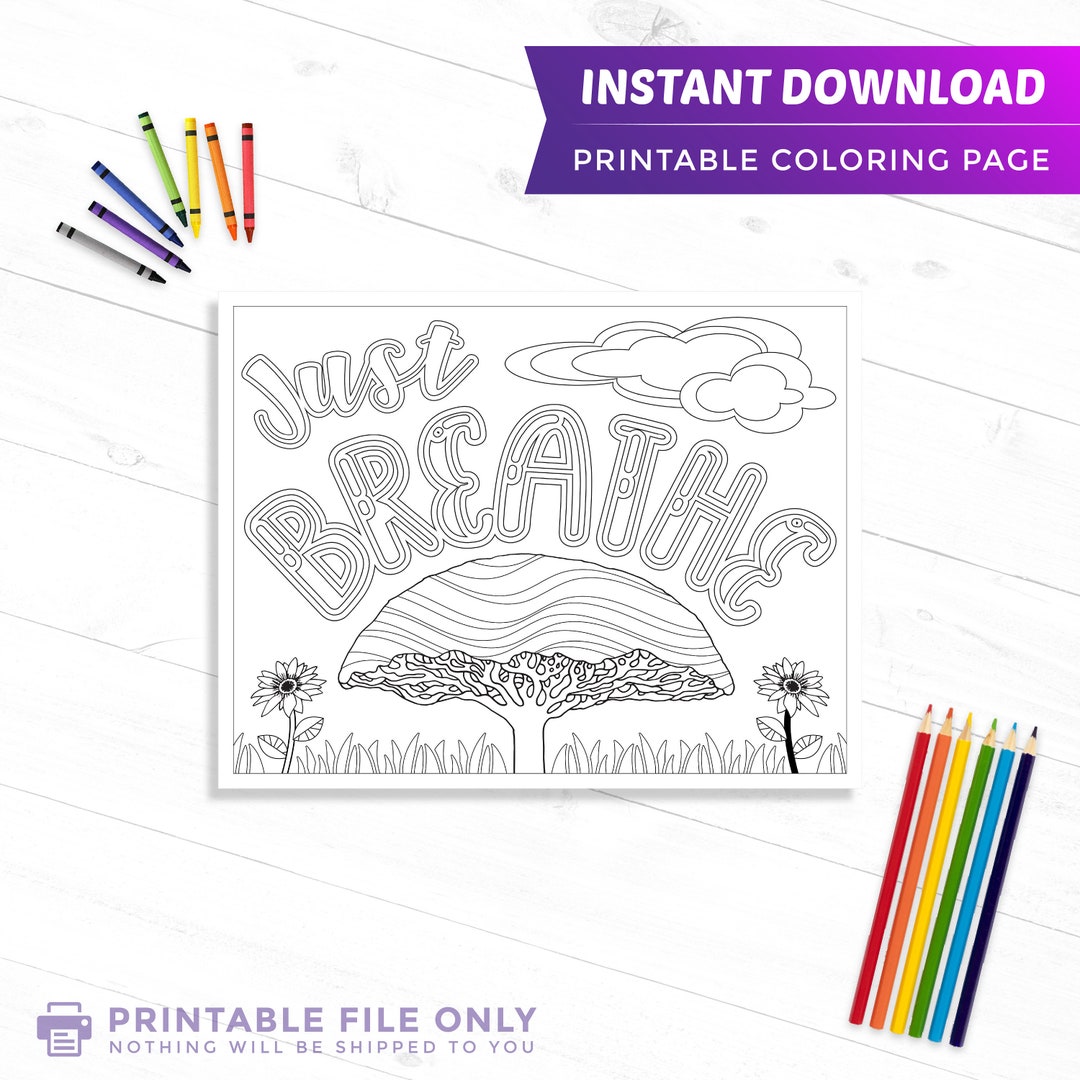 Quarantine Coloring Printable PDF File, Instant Digital Download, Adult ...