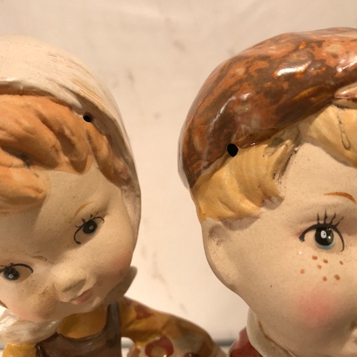 Japanese Hummel Style, Made in Japan, Country Boy and Girl, Basket of ...