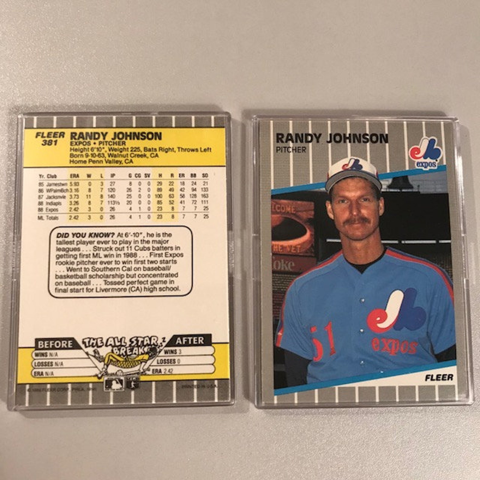 Randy Johnson Rookie Card Stocking Stuffer Vintage Montreal - Etsy