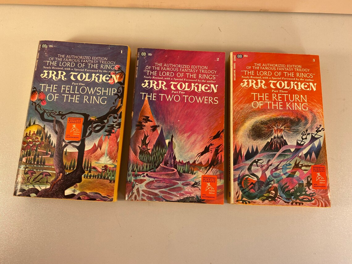 1967 LOTR White Triptych Trilogy Paperback Book Box Set J. R. - Etsy