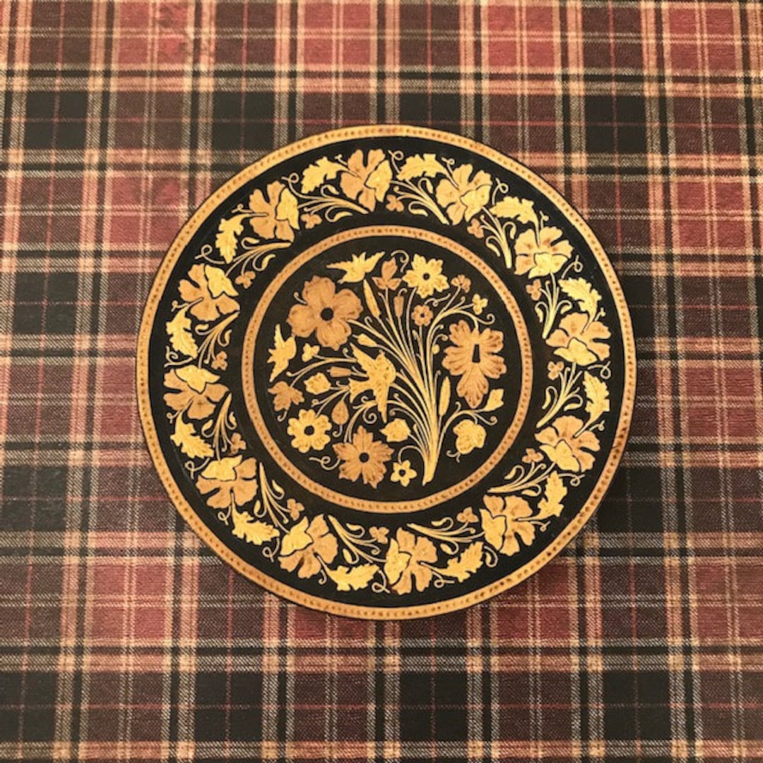 4.25 Inch Metal Dish, Small Decorative Plate, Dresser Dish, Desk Decor ...