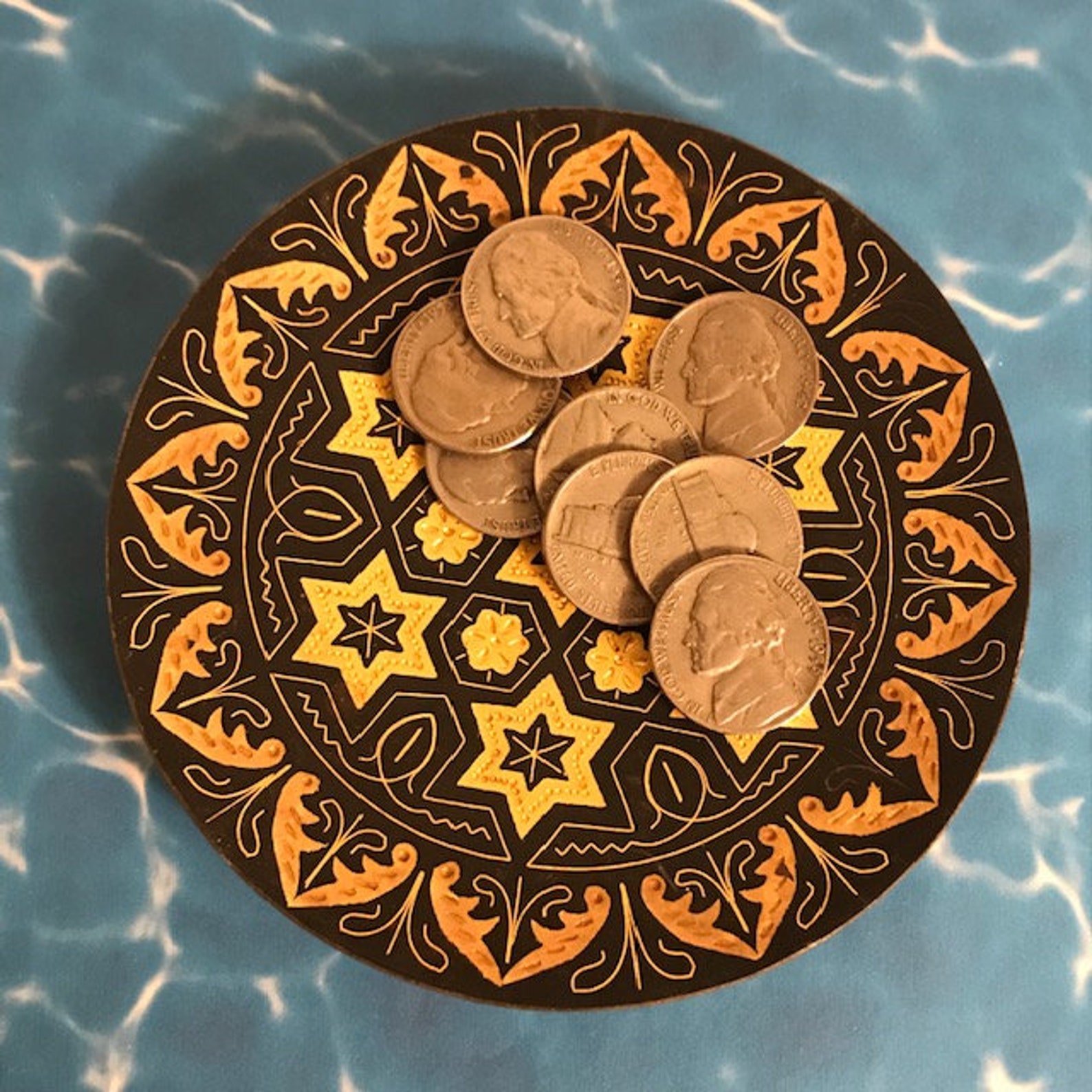 4.25 Inch Metal Trinket Dish Decorative Little Metal Plate | Etsy