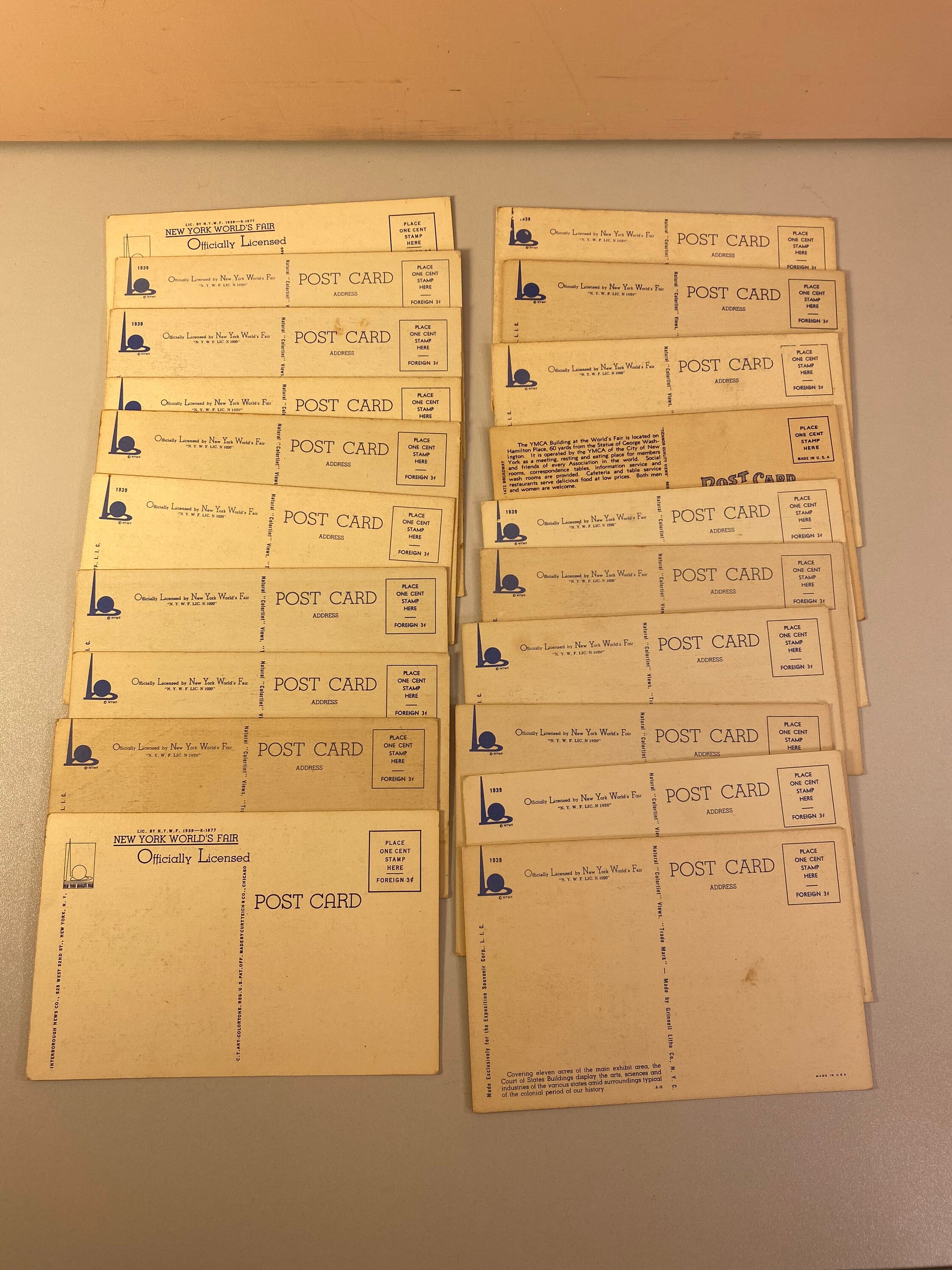 23 Old 1939 NY Worlds Fair Postcards Old Souvenir New York - Etsy