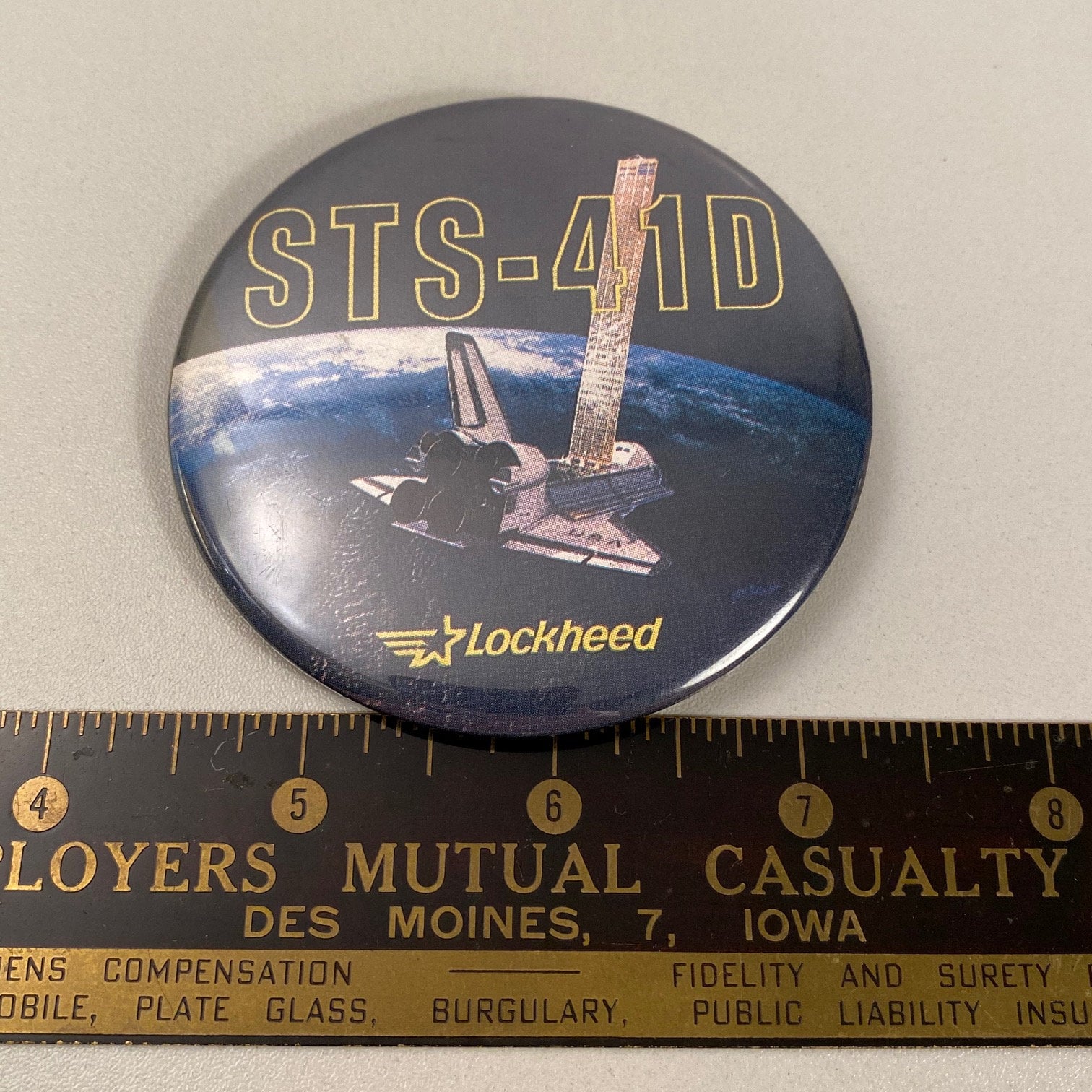 1980s NASA Mission STS-41D Lockheed Pinback Button Vintage | Etsy