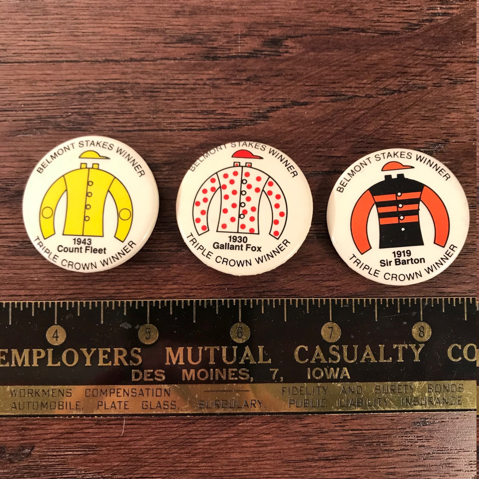 Three Triple Crown Winner Pinback Buttons 1980s Pins Cool - Etsy