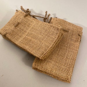 8 Pack 3 X 5 Burlap Bags With Drawstring Closure, Small and Tiny Gifts ...