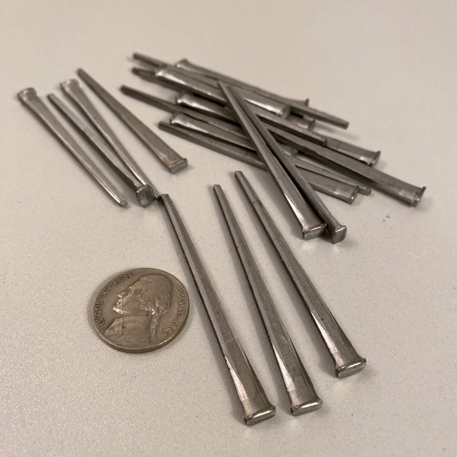 Qty 20 2.5 Fine Finish Steel Cut Nails 2.5 Inch Nails | Etsy