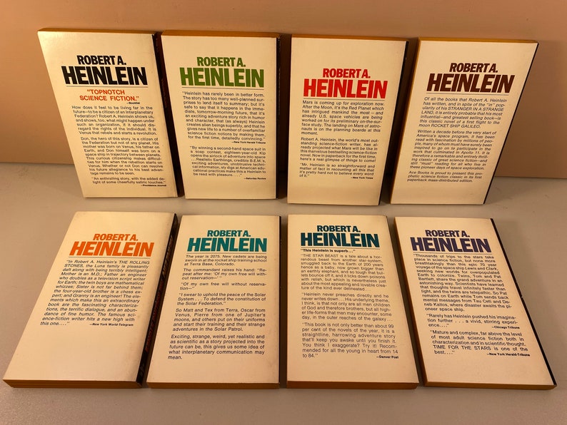 The Worlds of Robert A. Heinlein, Paperback Book Set, Heinlein Box Set ...