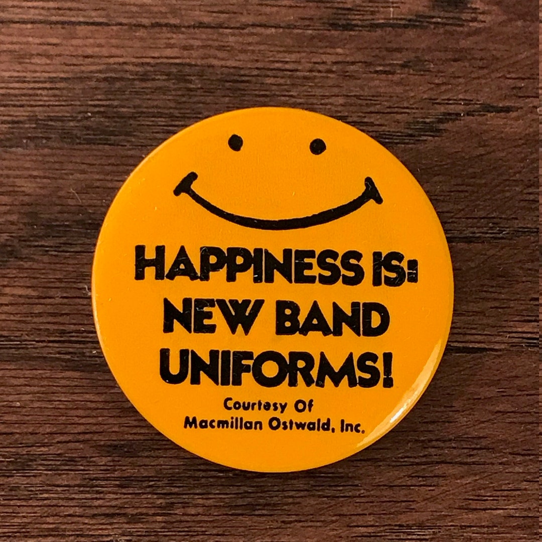 Band Pinback Button, 80s Vintage School Pin, Jean Jacket Kitsch Decor ...