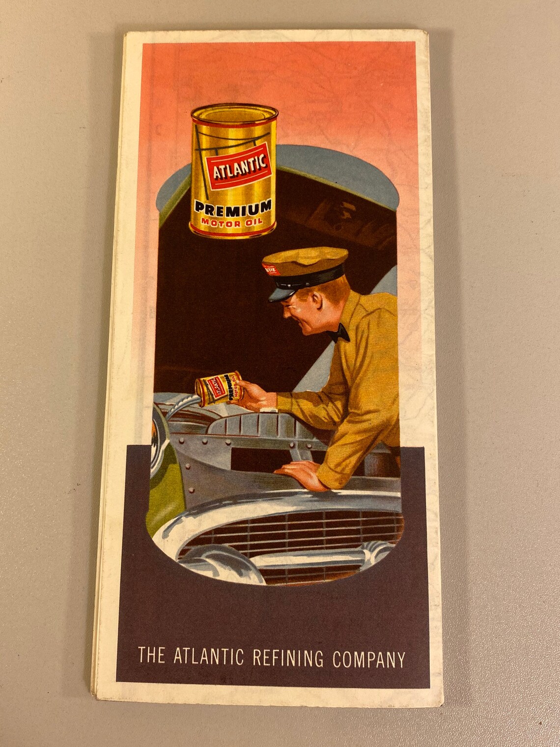 1950s Atlantic Premium Motor Oil Map New Jersey Travel Map - Etsy