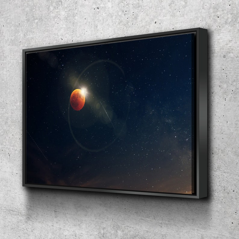 Lunar Eclipse Multi Panel Canvas Set Moon 5 Piece House Decor | Etsy