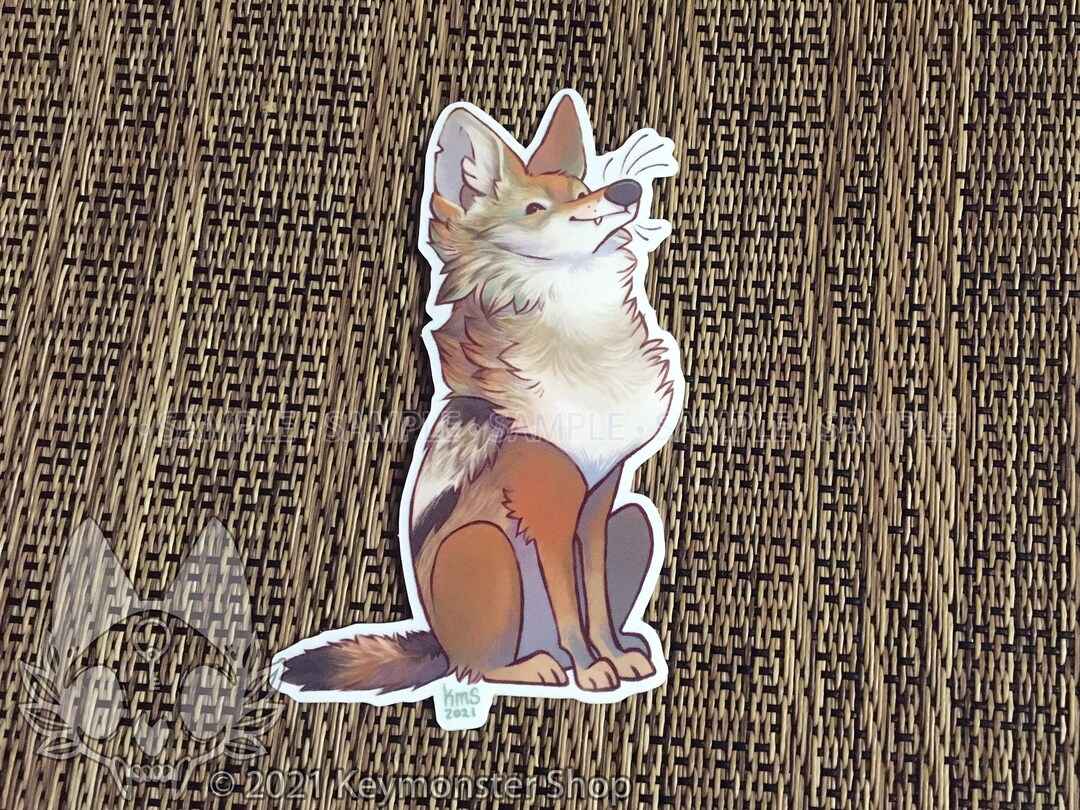 Coyote Clear Vinyl Sticker - Etsy