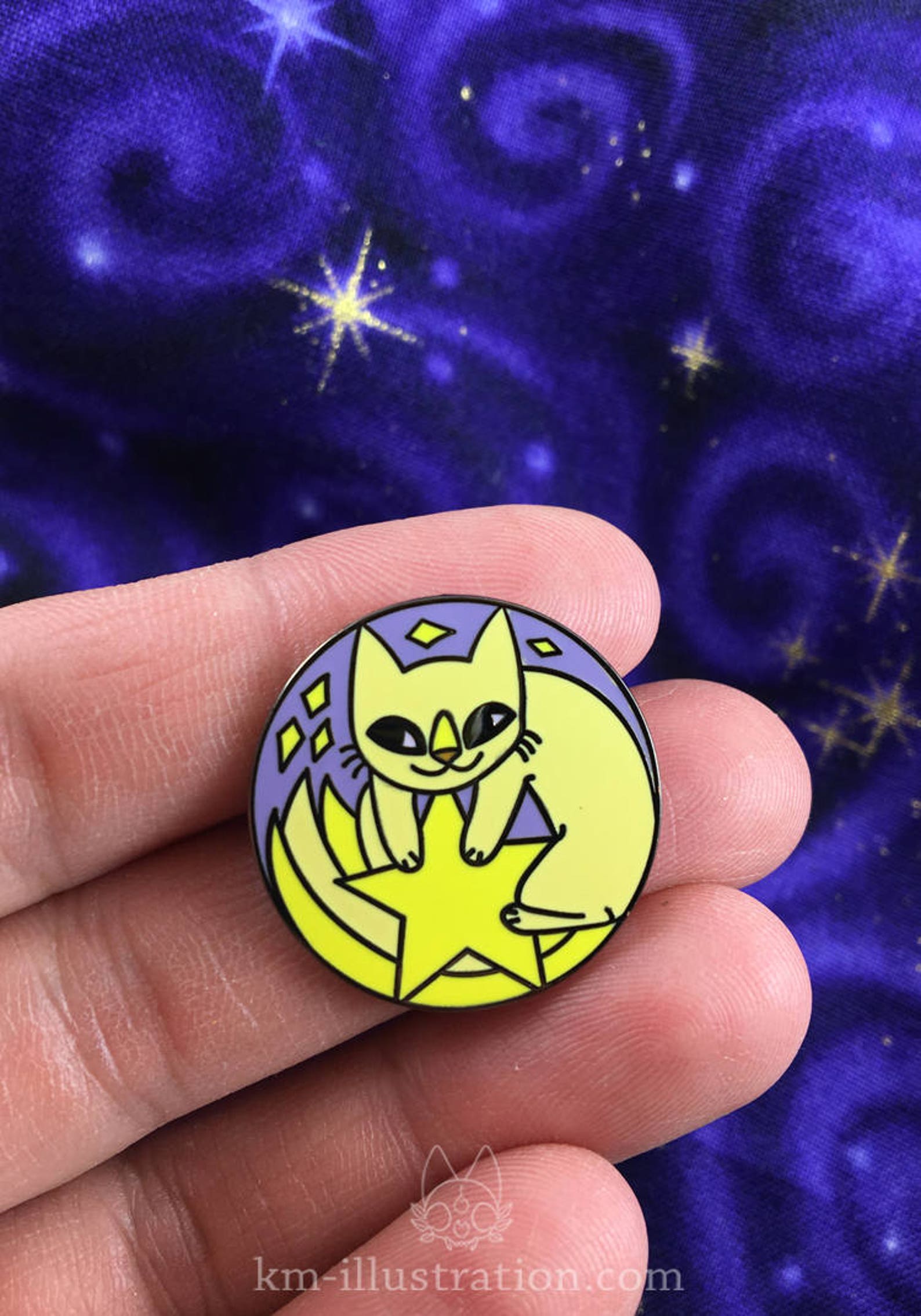 Star Kitten Enamel Pin - Etsy