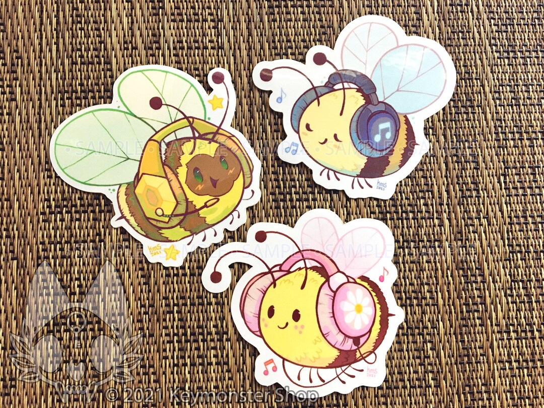 Bumble Beats Vinyl Sticker 3 Pack - Etsy