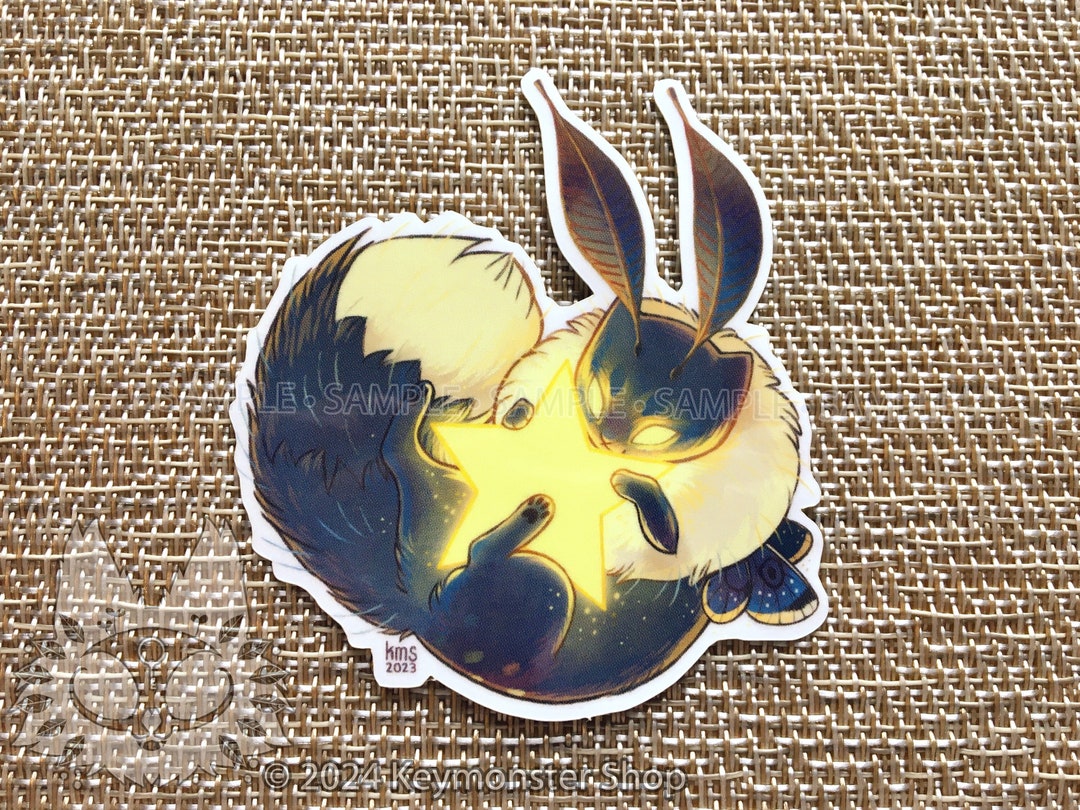 Moth Kittens - Star Cuddles Clear Vinyl Sticker - Etsy