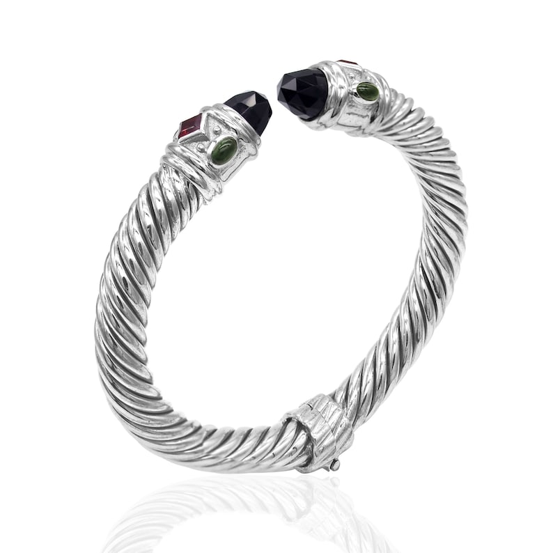 925 Sterling Silver Twisted Classic Rope Style Bangle Bracelet Cuff ...