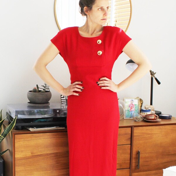 Vintage Red Dress - Etsy