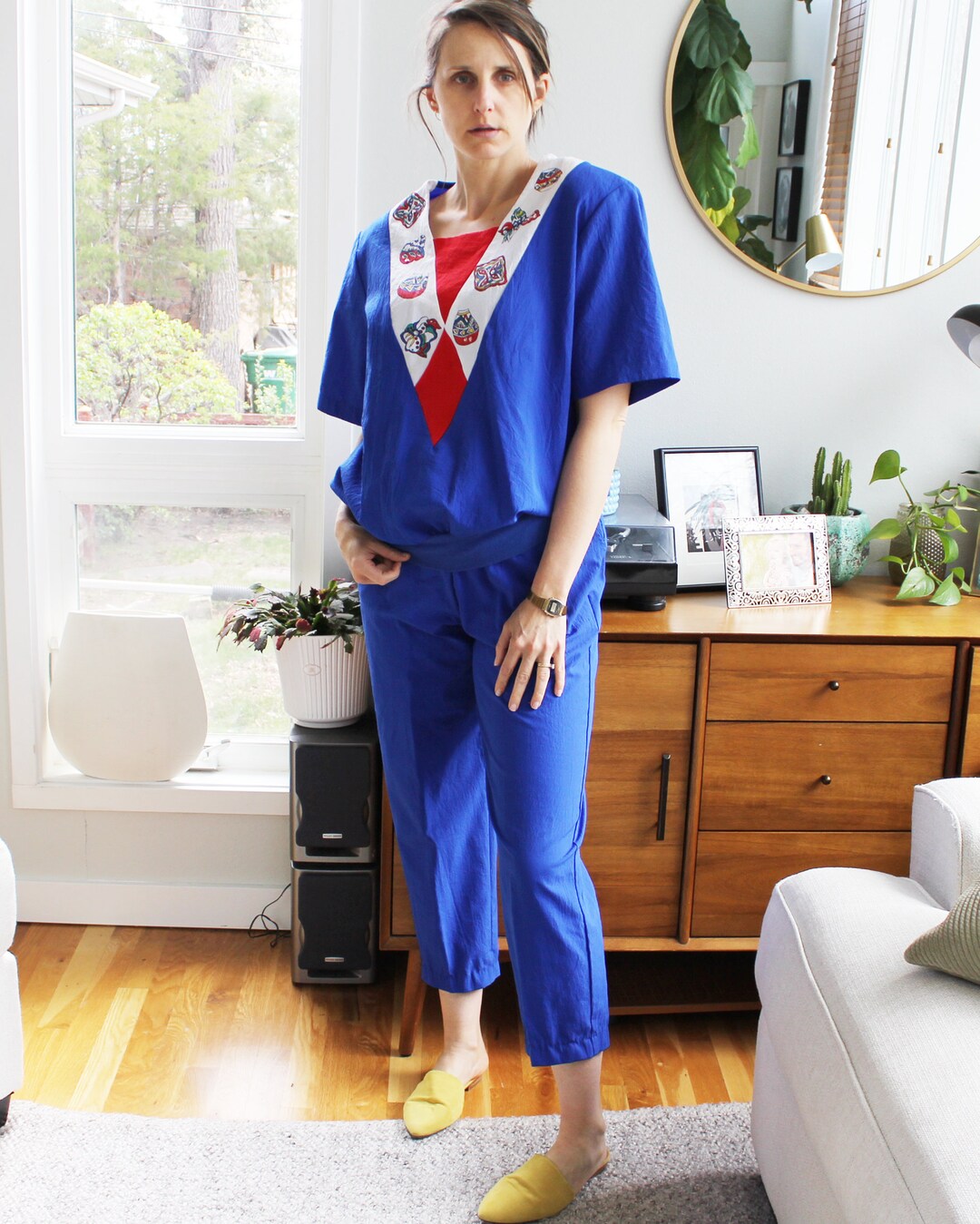 80s 90s South West Windbreaker Pant Set | Vintage Red White Blue Track ...