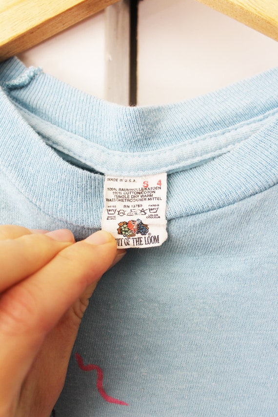 1980s 90s Light Blue "Life's a Beach" Hawaiian T-Shirt - Gem