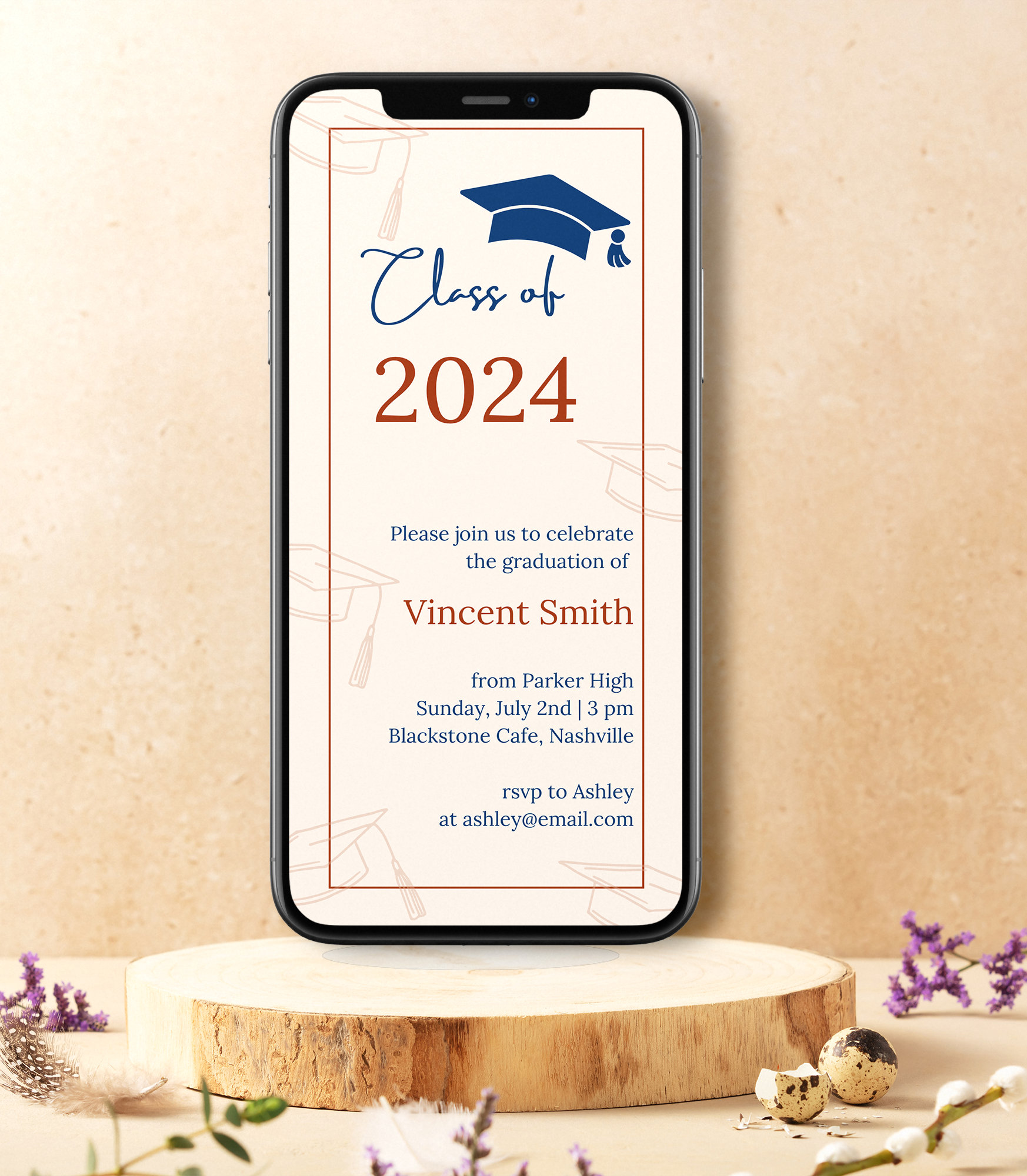 Graduation Party 2024 Electronic Grad Invitation 2024 College Grad ...