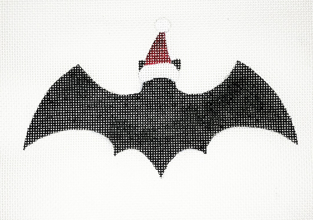 Santa Bat C Hand Painted Needlepoint Canvas - Etsy