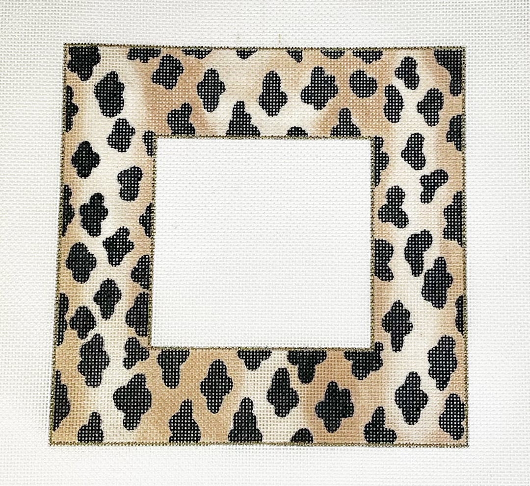 Animal Print Frame Hand Painted Needlepoint Canvas by Lani - Etsy